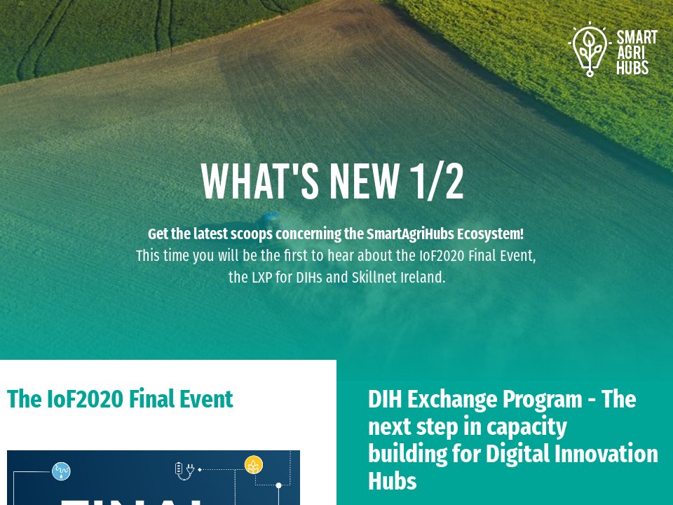 What's new - Sustainable Agriculture through Digitalisation